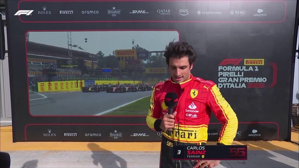 Carlos Sainz reacts to P3 at Monza: "Paid a price with the rear tyres ...