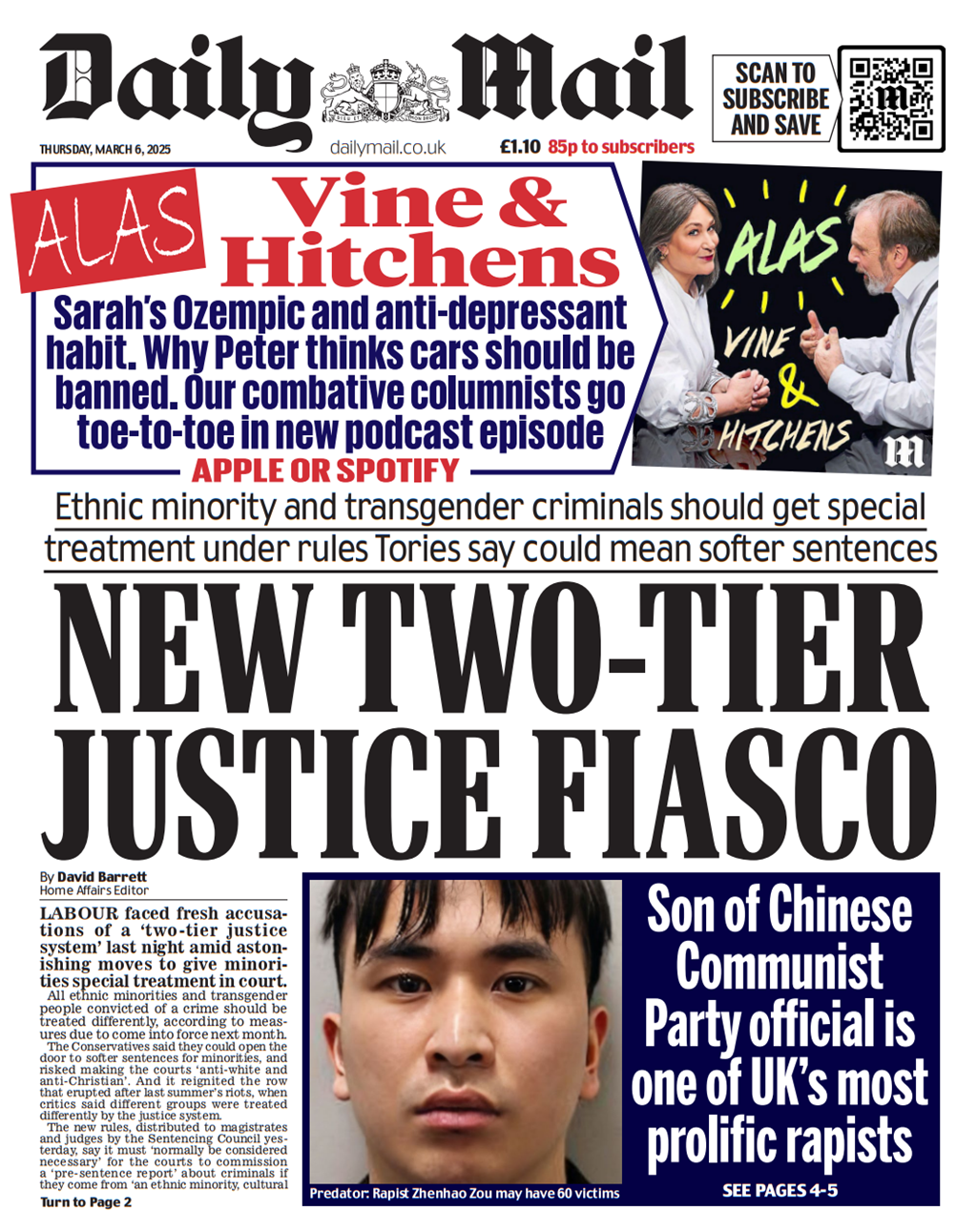 Newspaper Front Cover Tuesday's National Newspaper Front Pages | UK