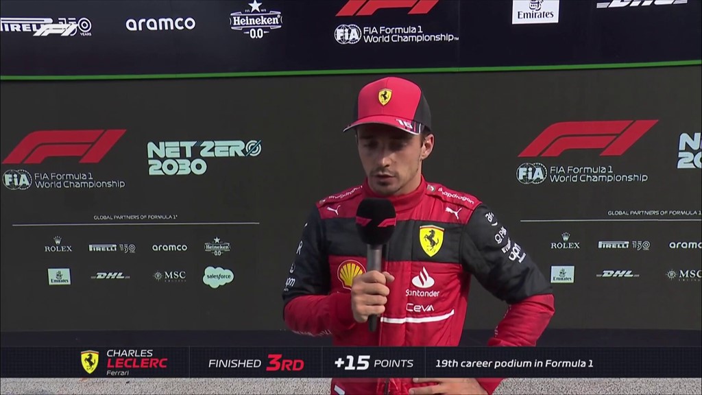 Video - Charles Leclerc reacts to P3 in 2022 Dutch GP: "Difficult to do better than P3"